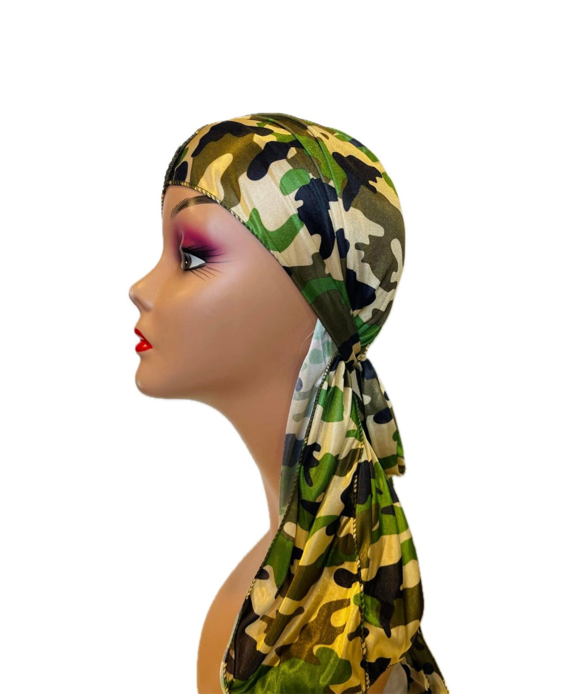 Army Green Camouflage Silk Durag – Juicy Baddies